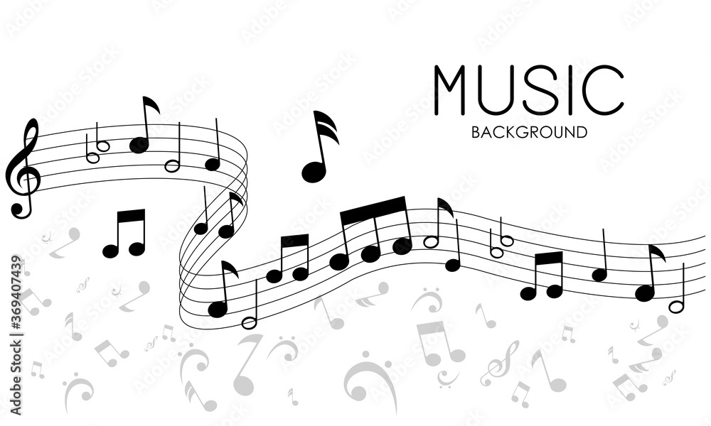 Elegant musical notes music chord background Stock Vector | Adobe Stock