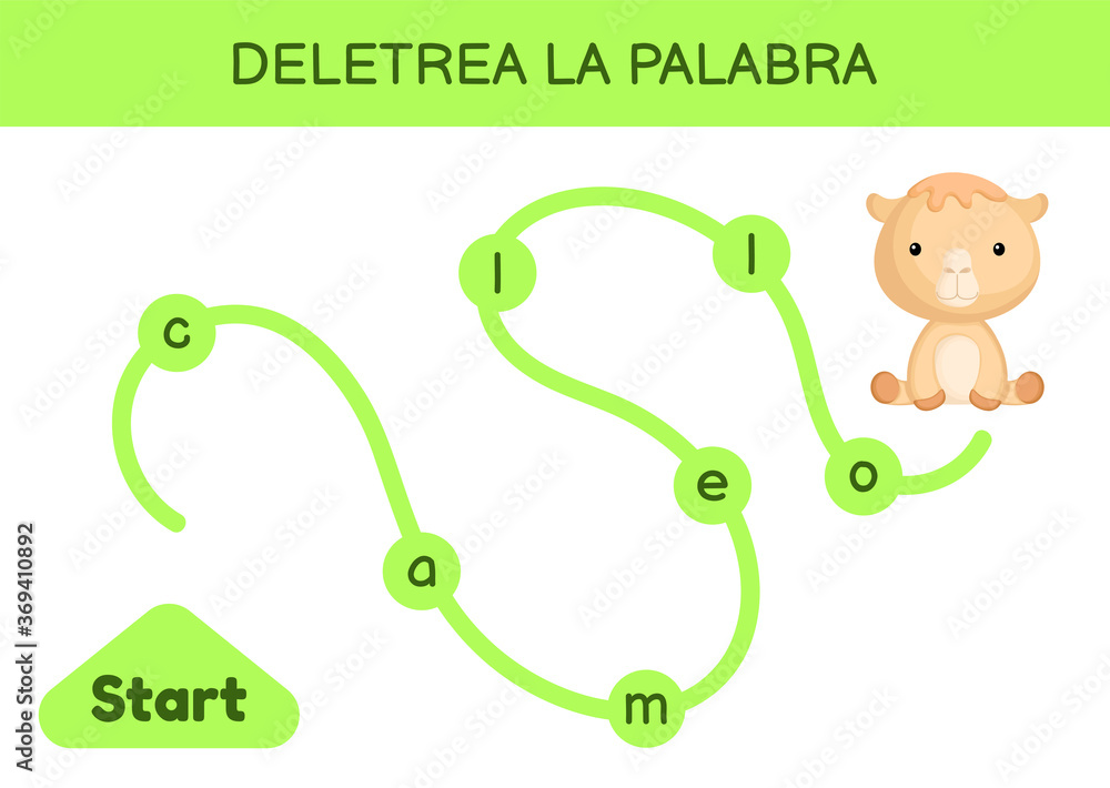 Deletrea la palabra - Spell the word. Maze for kids. Spelling word game ...