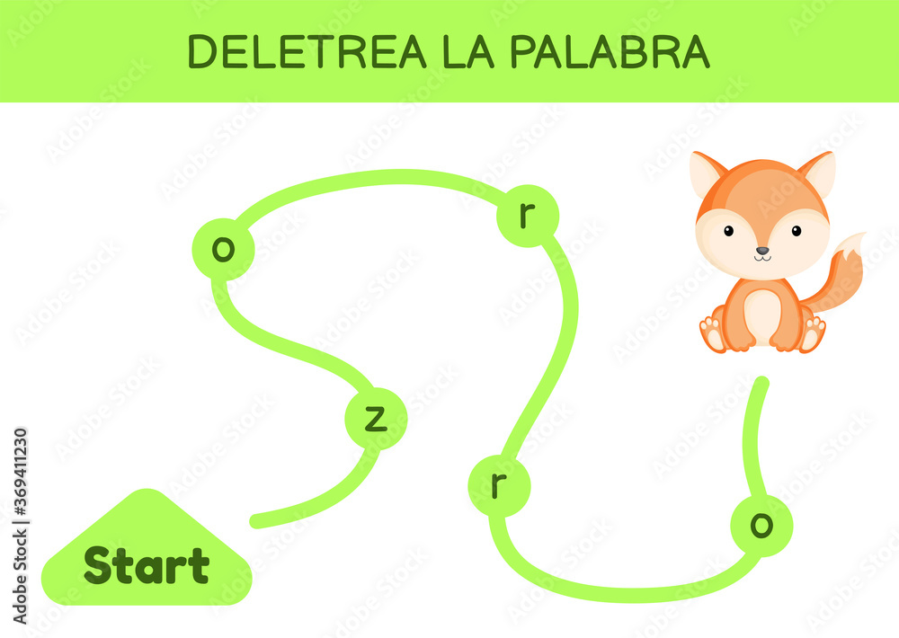 Deletrea la palabra - Spell the word. Maze for kids. Spelling word game ...
