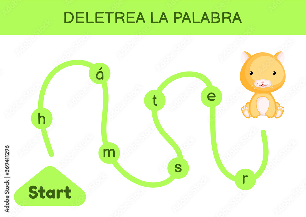 Deletrea la palabra - Spell the word. Maze for kids. Spelling word game ...