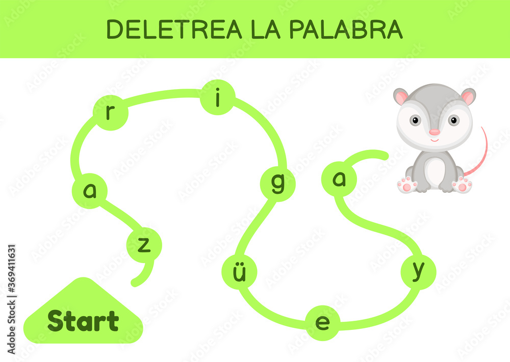 Deletrea la palabra - Spell the word. Maze for kids. Spelling word game ...