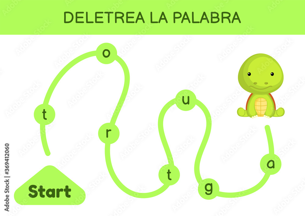Deletrea la palabra - Spell the word. Maze for kids. Spelling word game ...