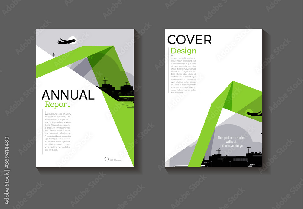 green cover modern background design book green Brochure template ...