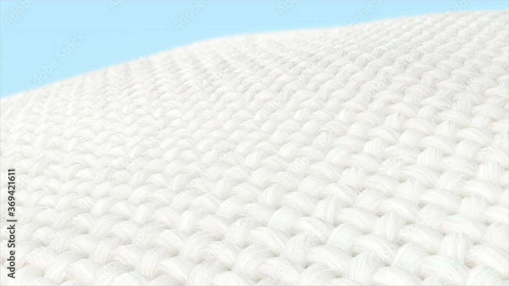 Close-up fabric fiber in underwater. fiber with spiral surface with ...