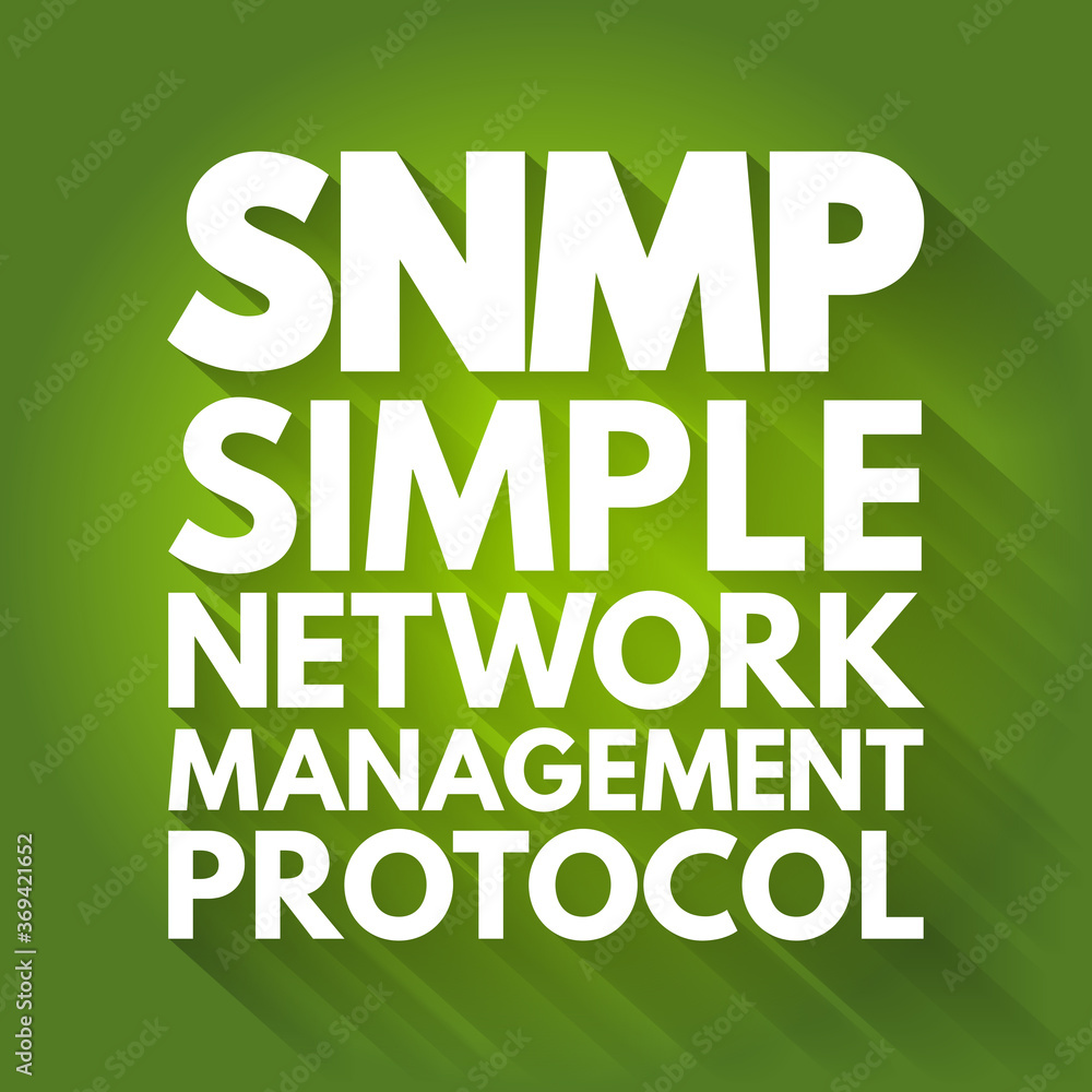 SNMP - Simple Network Management Protocol acronym, technology concept ...