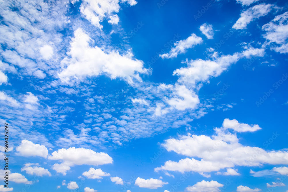 Clear blue sky with cloudy as a background wallpaper, pastel sky ...