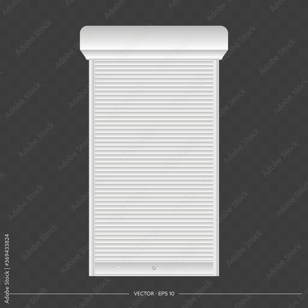 Roller shutter for window 3d. Closed roller shutter for a window ...