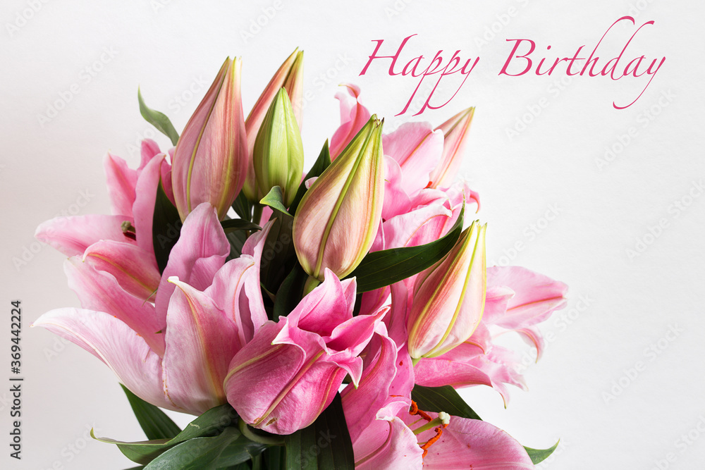 Birthday Wishes With Lily Flowers at Hilton Miller blog