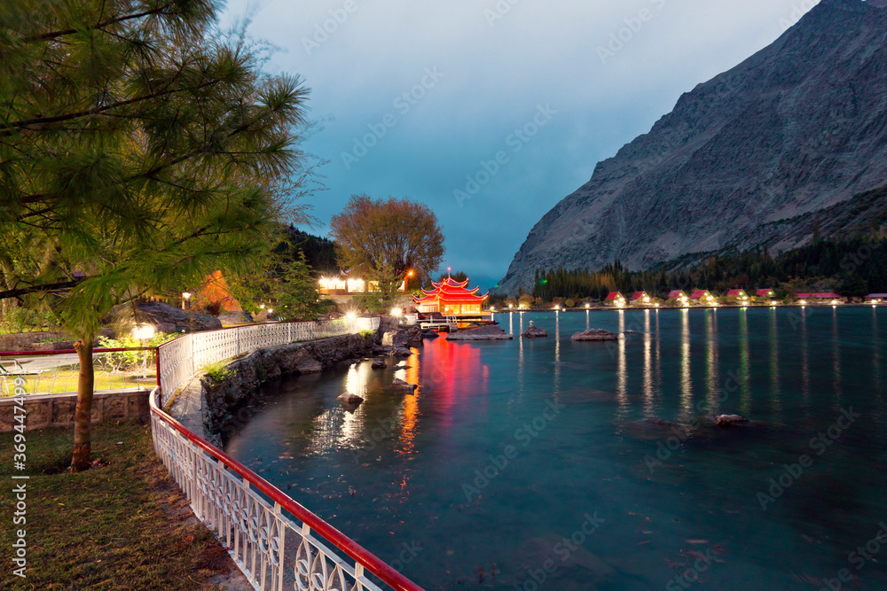 night landscape photography of shangrila resort skardu ,mountains with ...