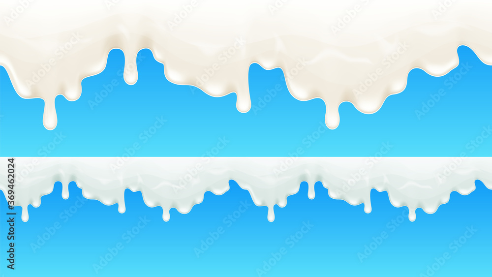 Dripping milk background with smart transparencies. Vector illustration ...