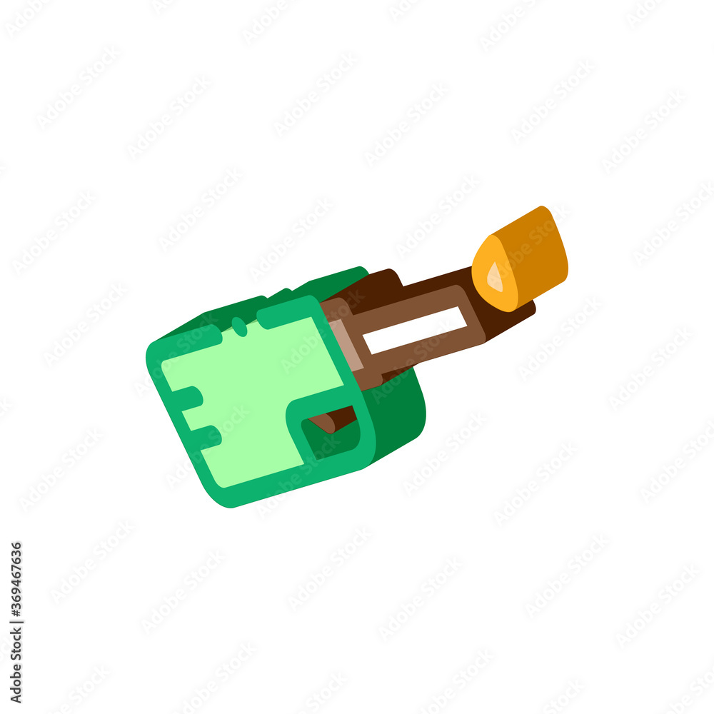 gaz lighter icon vector. isometric gaz lighter sign. color isolated ...