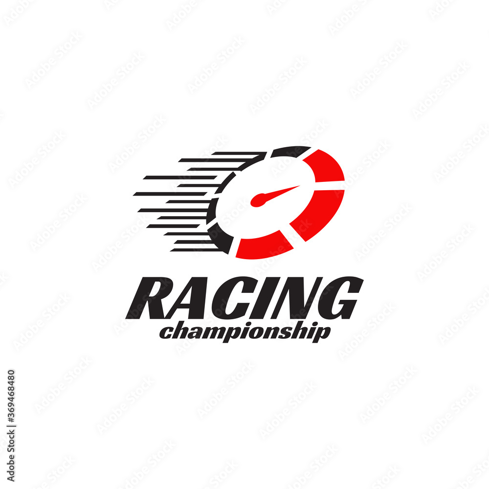 Racing championship logo design incorporated with speedometer icon ...