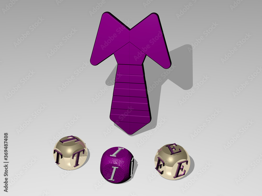 3D illustration of TIE graphics and text around the icon made by ...