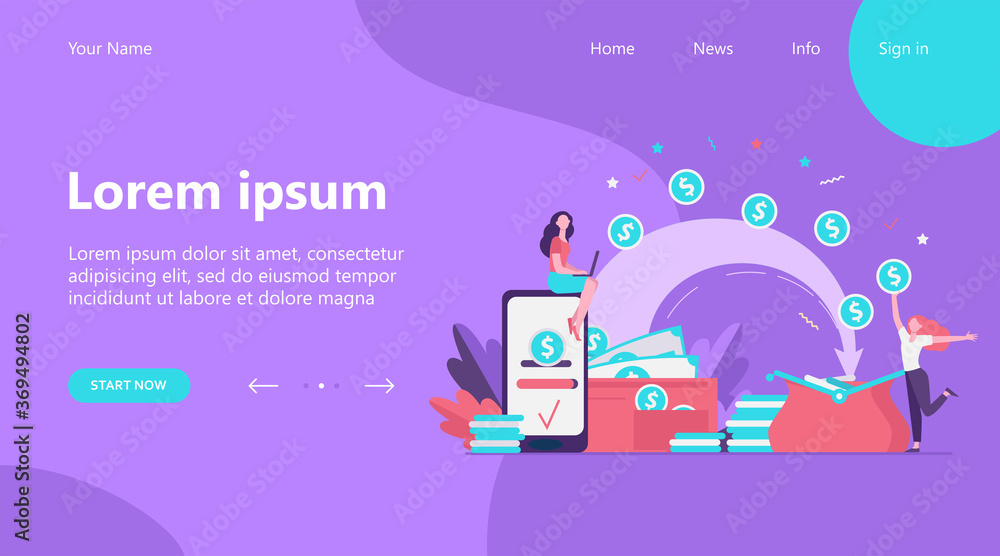 Stylized people sending payment and receiving money isolated flat ...