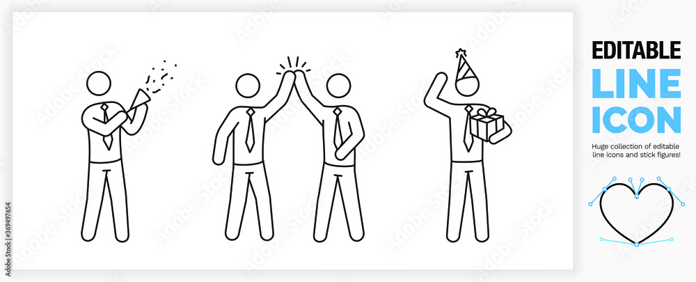 Stick Figure High Five