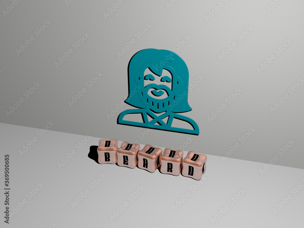 3D graphical image of BEARD vertically along with text built by ...