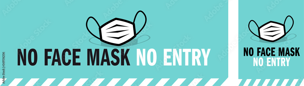 No face mask no entry Stock Vector | Adobe Stock