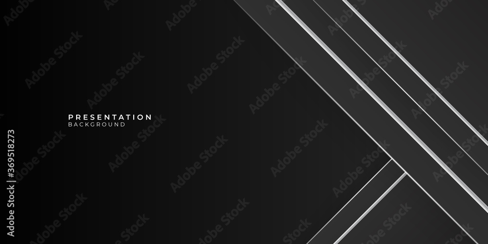 Black abstract paper presentation background Stock Vector | Adobe Stock