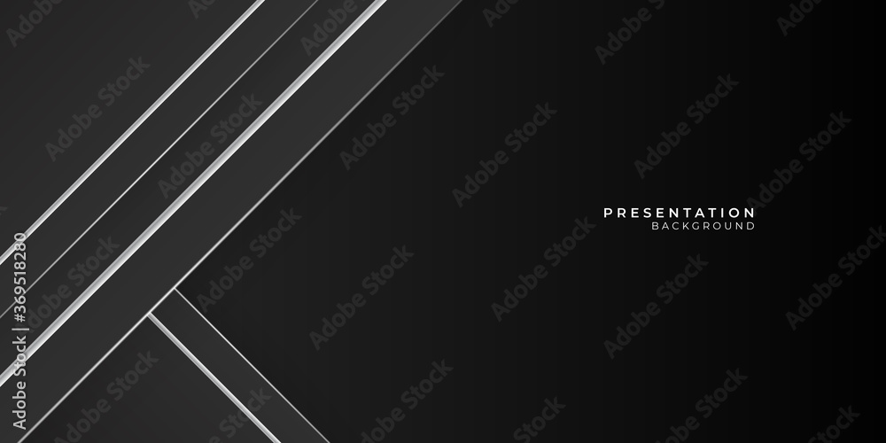 Black abstract paper presentation background Stock Vector | Adobe Stock