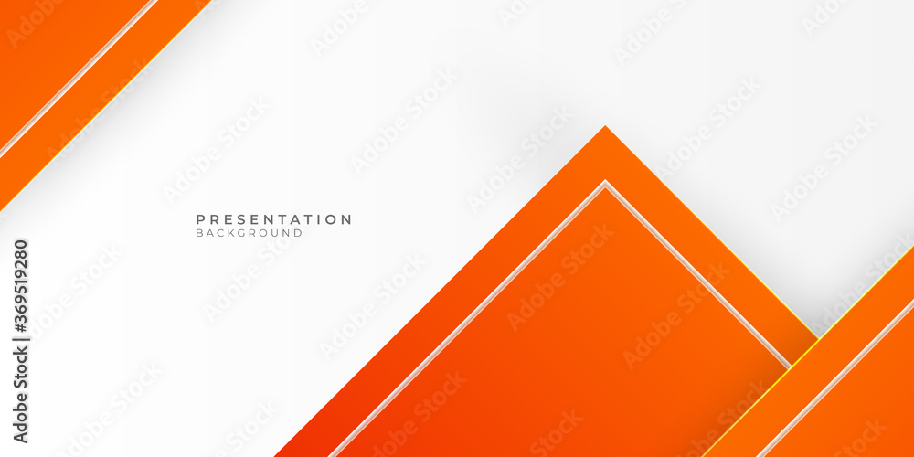 Orange abstract geometric background with polygons triangles Stock ...