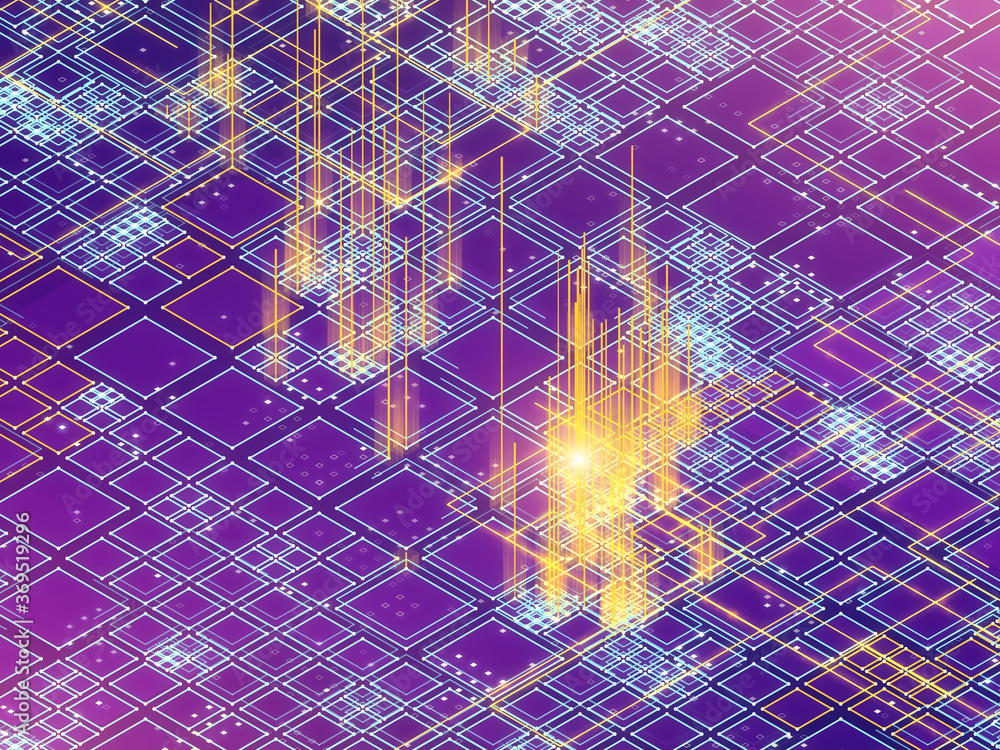 Big data analytics through machine learning, Artificial Intelligence concept background, Using ...