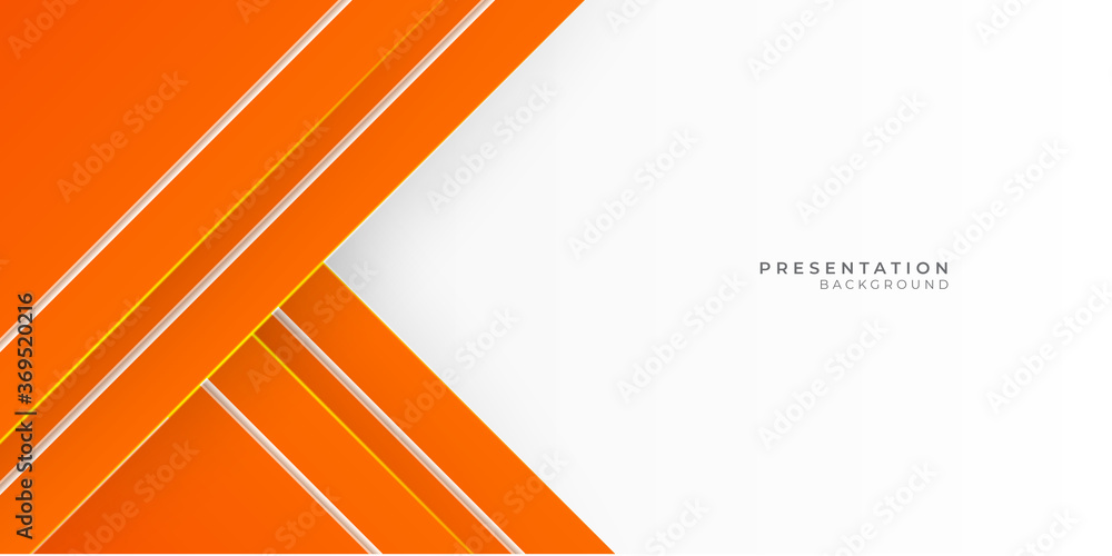 Presentation template. Orange elements for slide presentations on a ...