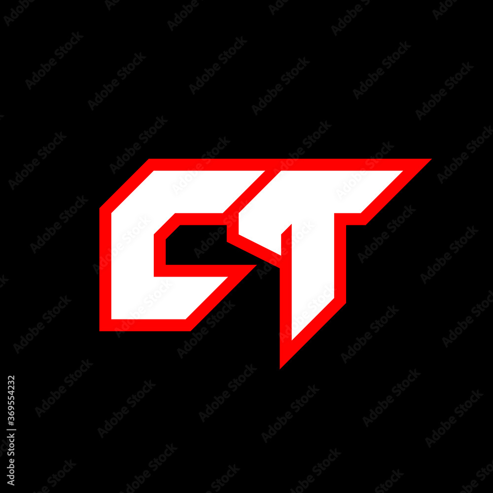 CT logo design, initial CT letter design with sci-fi style. CT logo for ...