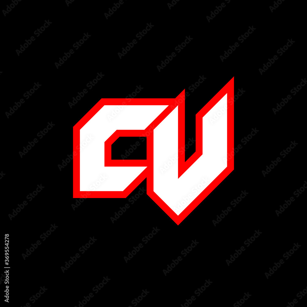 CV logo design, initial CV letter design with sci-fi style. CV logo for ...