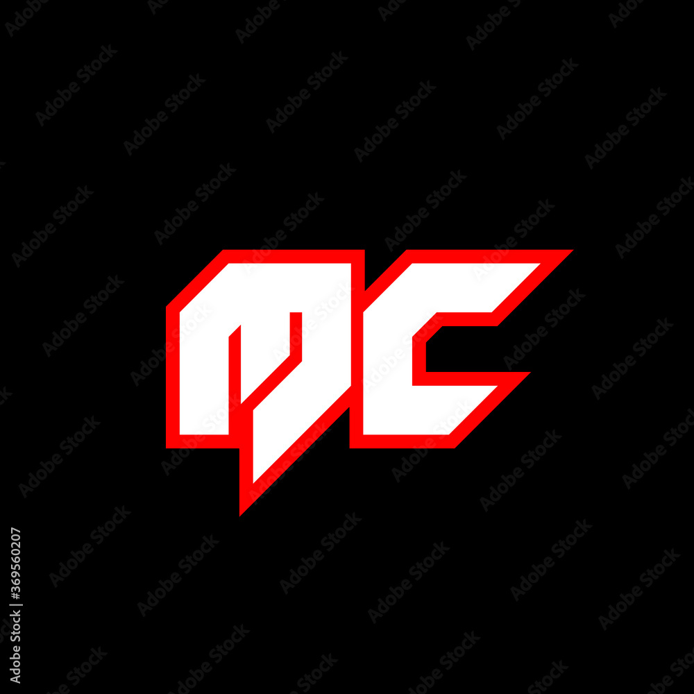 Vecteur Stock MC logo design, initial MC letter design with sci-fi ...
