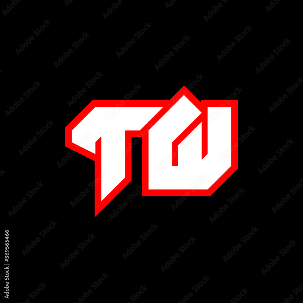 TW logo design, initial TW letter design with sci-fi style. TW logo for ...