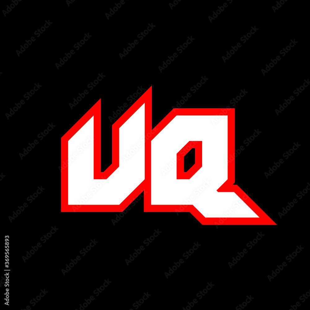 UQ logo design, initial UQ letter design with sci-fi style. UQ logo for ...