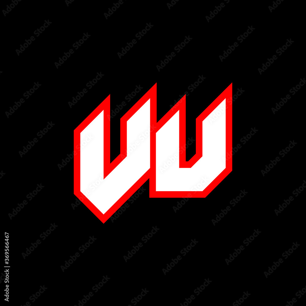 VU logo design, initial VU letter design with sci-fi style. VU logo for ...