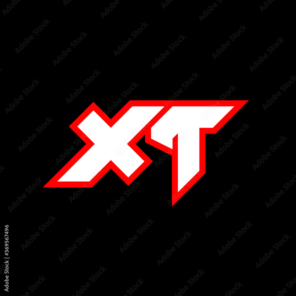 XT logo design, initial XT letter design with sci-fi style. XT logo for ...