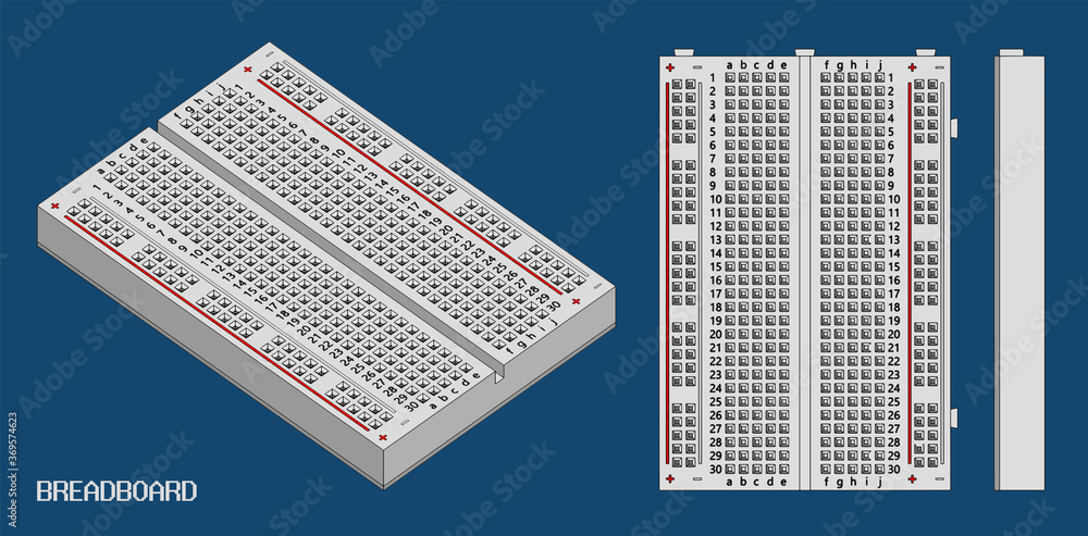 Breadboard color drawings Stock Vector | Adobe Stock