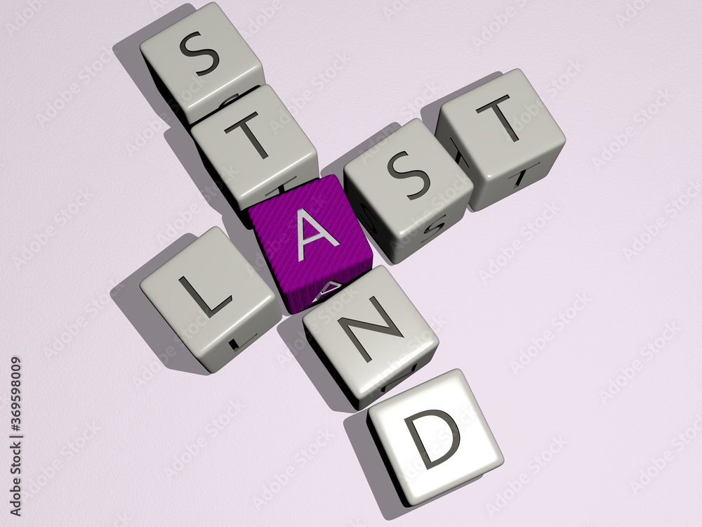 LAST STAND combined by dice letters and color crossing for the related ...