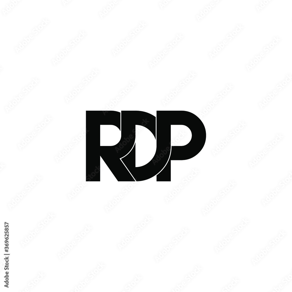 rdp letter original monogram logo design Stock Vector | Adobe Stock