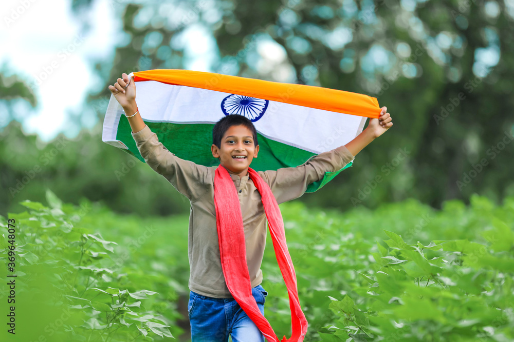 Indian child celebrating Independence or Republic day, Cute little ...