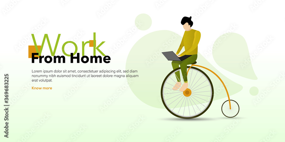 Work from home Stock Vector | Adobe Stock