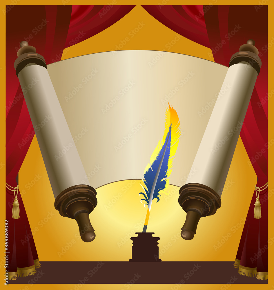 Ancient scrolls Stock Vector | Adobe Stock