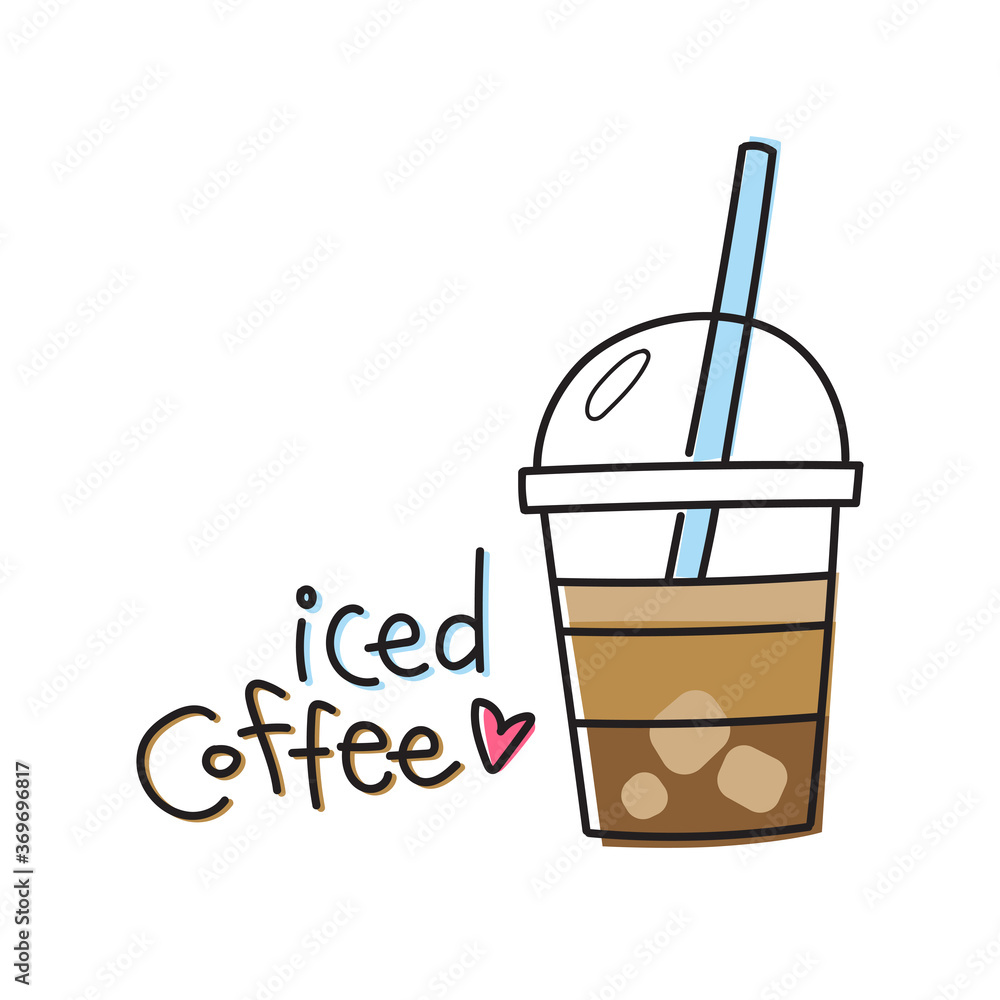 Iced Coffee Drawing