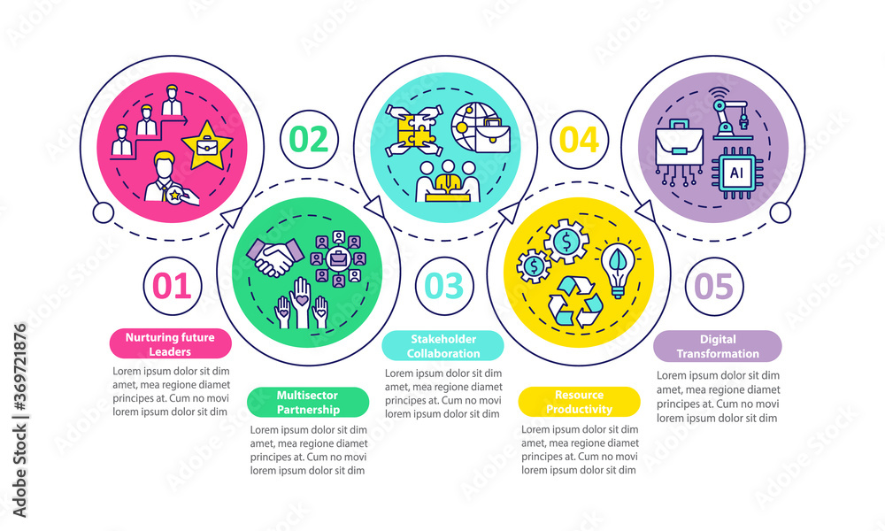 Corporate performance vector infographic template. Resource ...