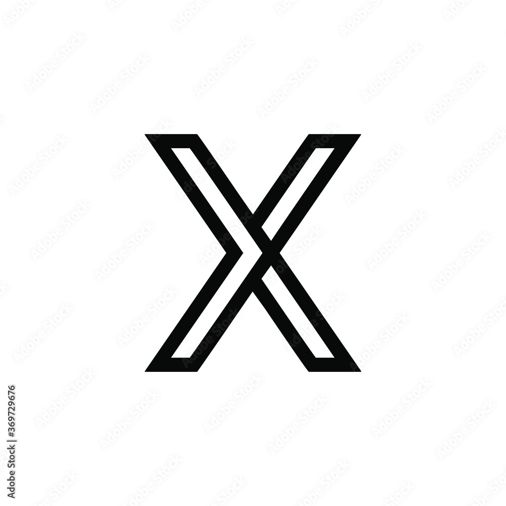 X abjad symbol letter handwriting initial Stock Vector | Adobe Stock