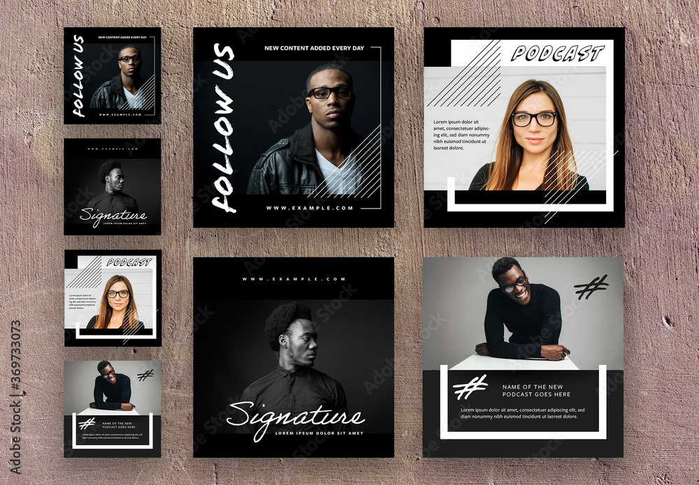 Creative Social Media Post Square Layouts Stock Template | Adobe Stock