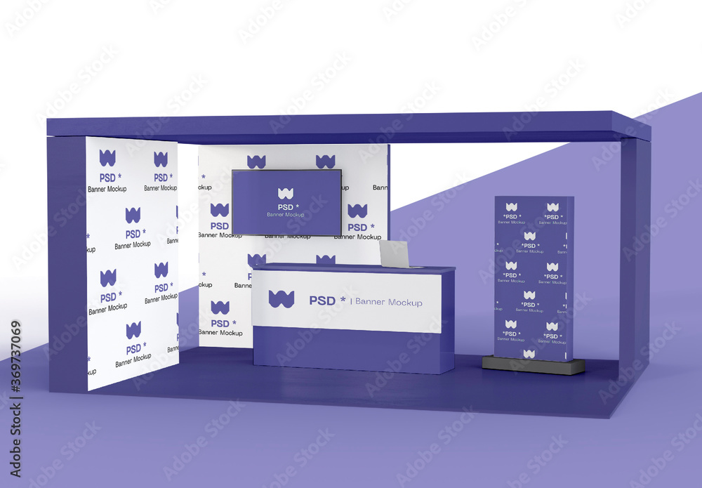 Exhibition Stands Mockup Stock Template | Adobe Stock