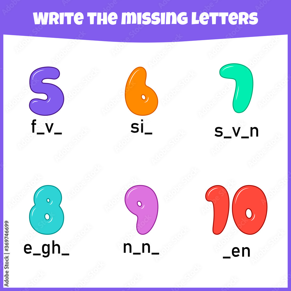 Write The Missing Letter Worksheet For Education Fill In The Missing 