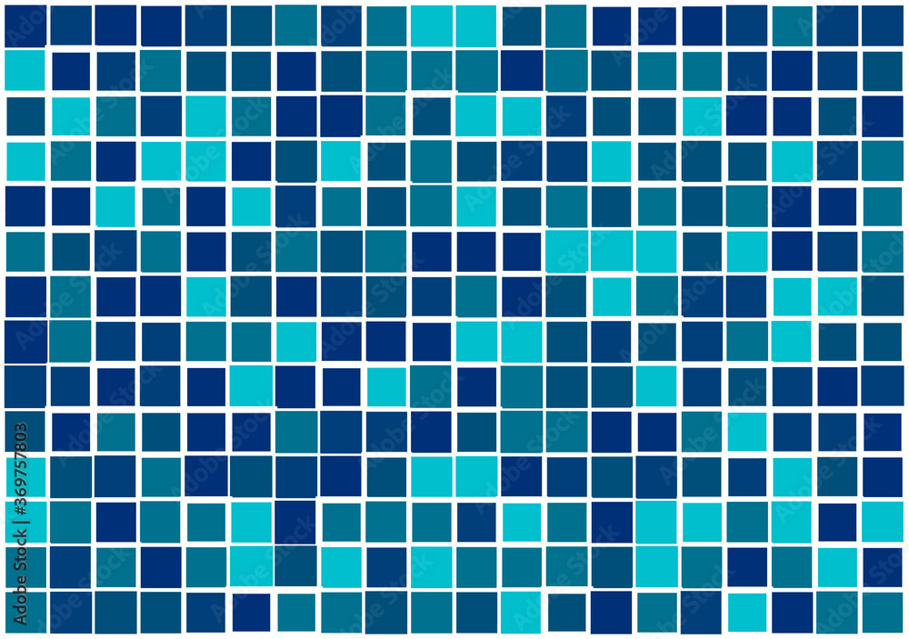 Mosaic from vector squares with trendy blue and green colors and ...