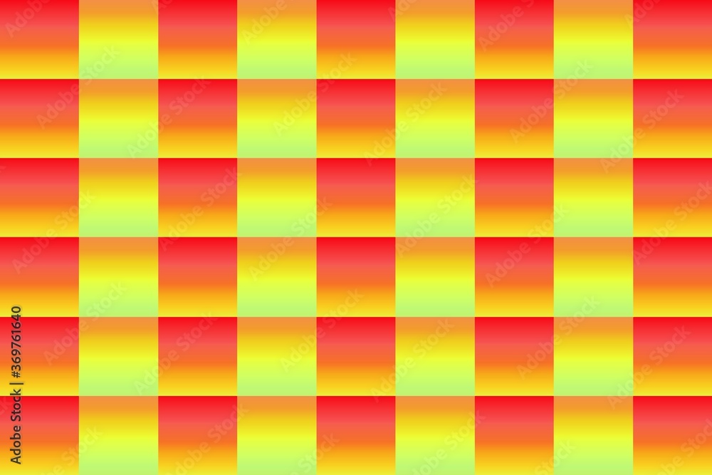 Red, yellow, green gradient Square shapes composition geometric ...