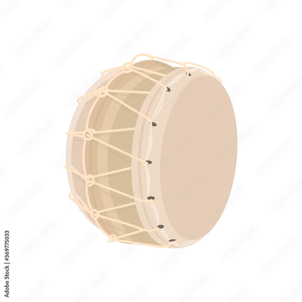 Traditional South Korean Drum, Musical Instrument Vector Illustration ...