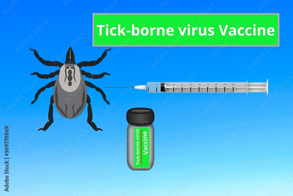 Tick-borne virus Vaccine Stock Illustration | Adobe Stock