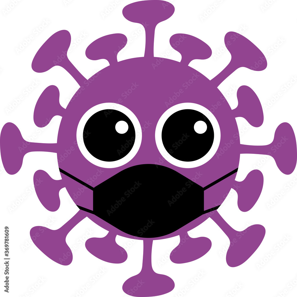 Virus Illustration - Cute drawing of cartoon virus Stock Vector | Adobe ...